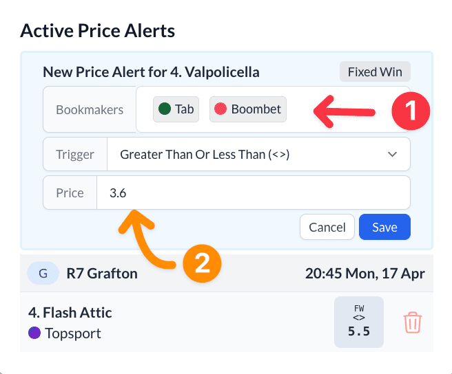 Creating Alerts – Betwatch Guide